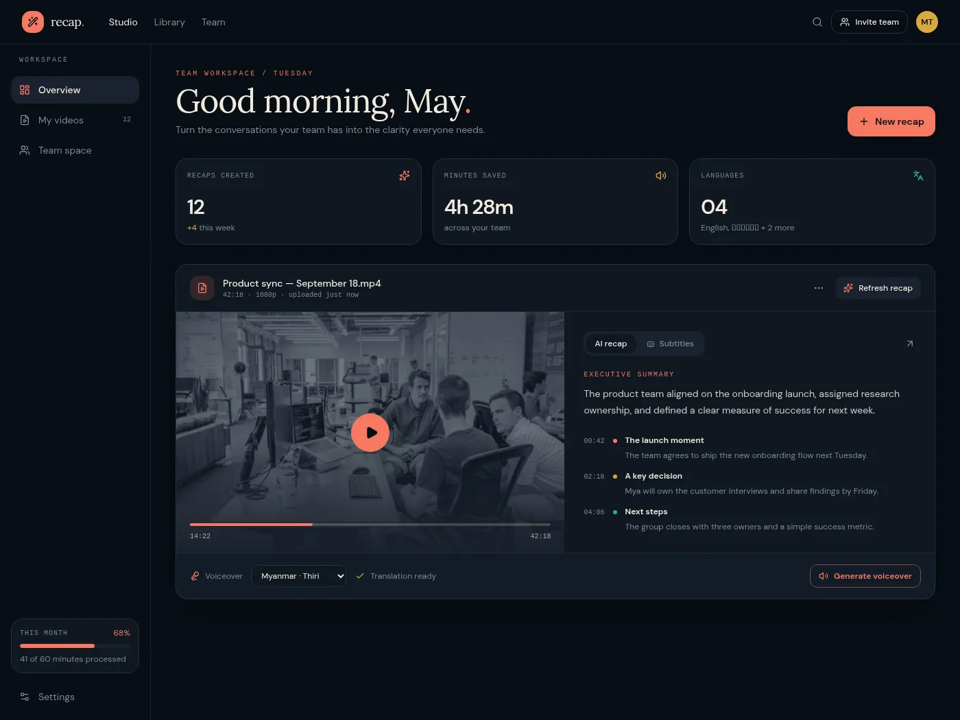 Recap Studio AI