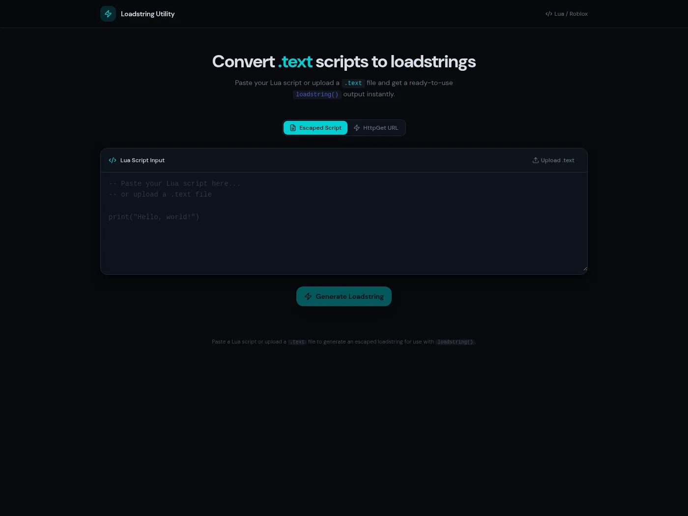 Loadstring Text Utility