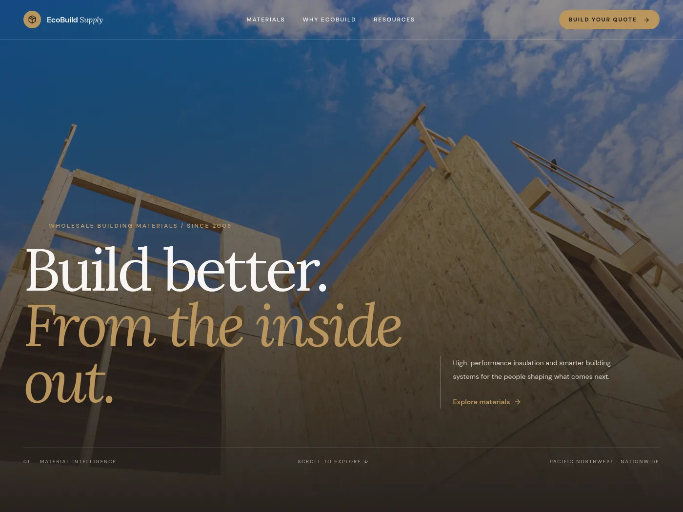 EcoBuild Wholesaler Site
