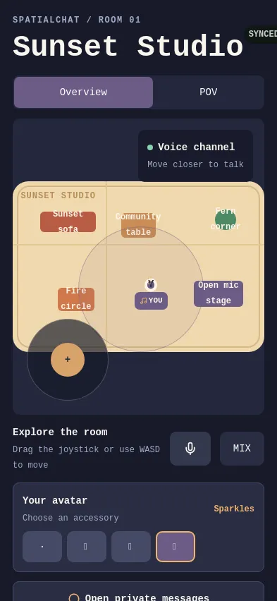 SpatialChat Mobile Rooms