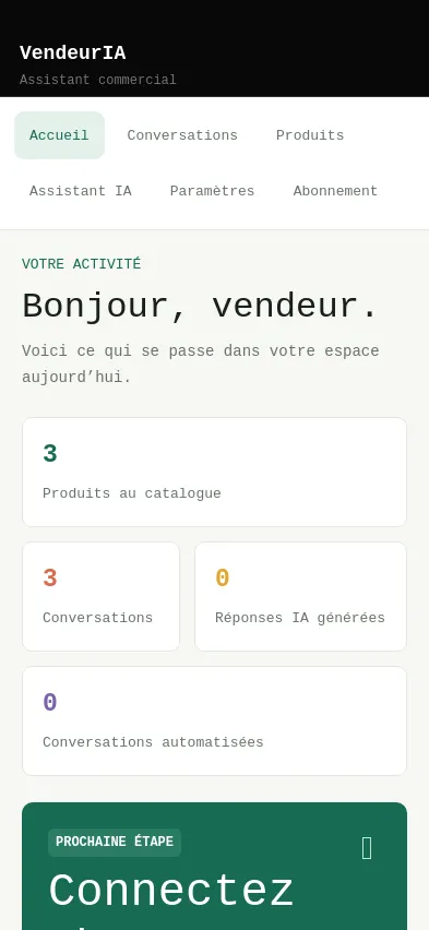 VendeurIA Assistant Mobile
