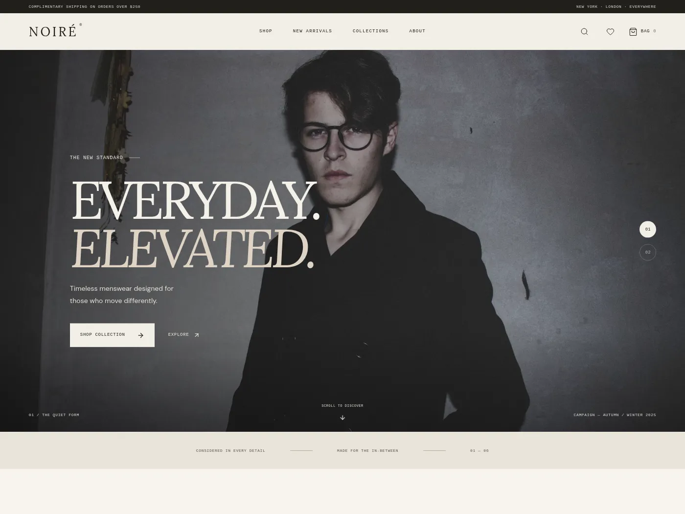 NOIRÉ Fashion Web Experience