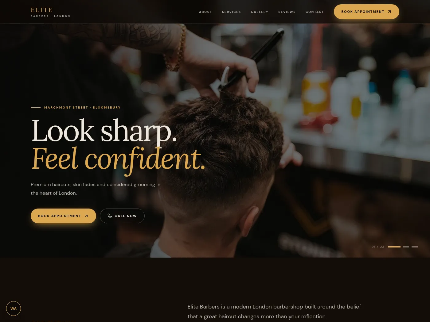 Elite Barbers Luxe Site