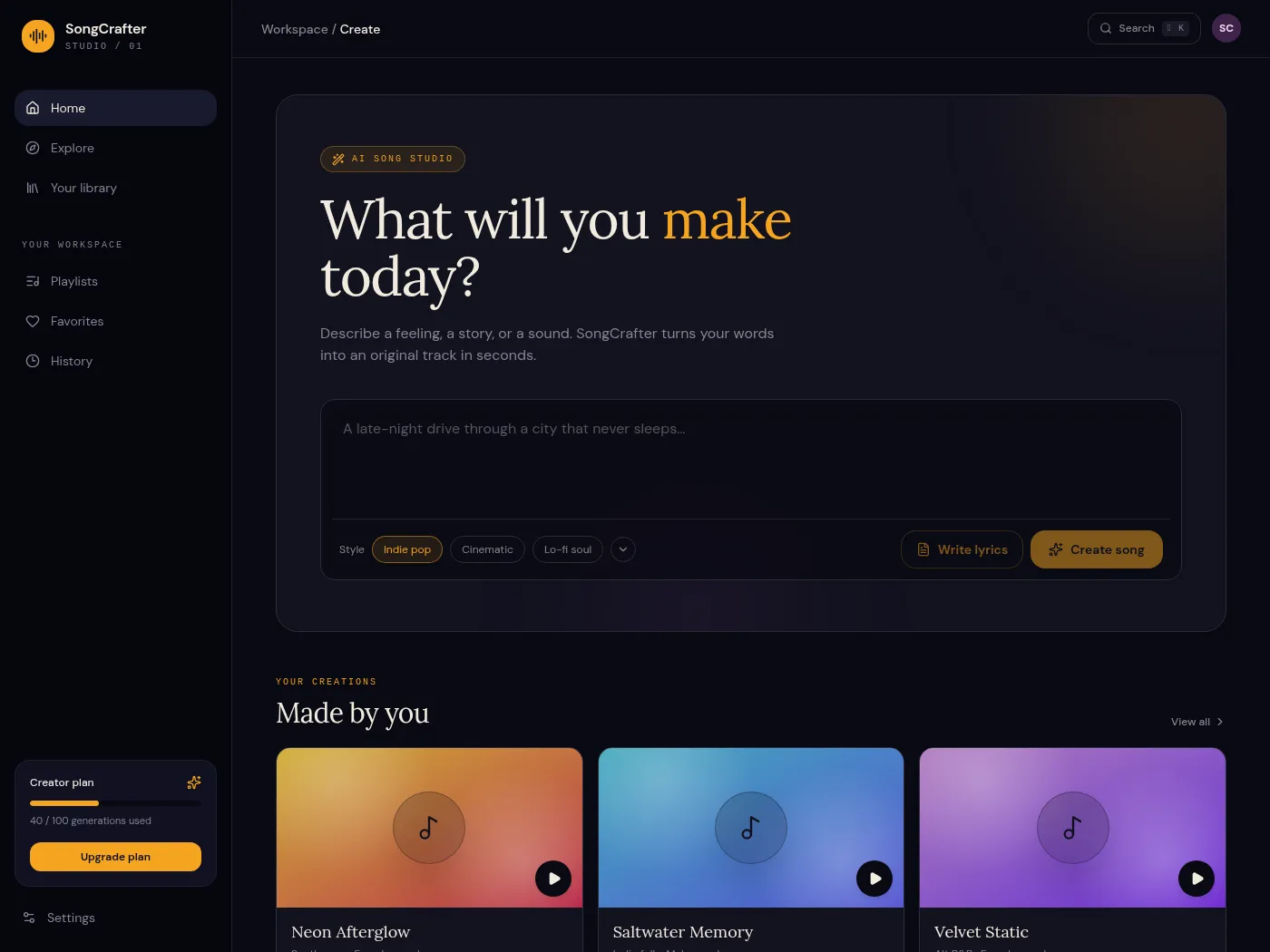 SongCrafter AI