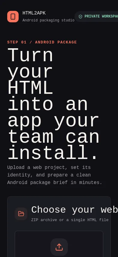 HTML2APK Converter