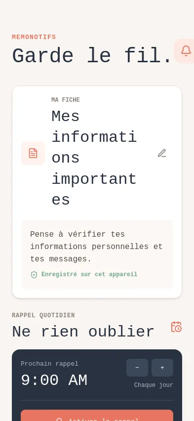 MemoNotifs Mobile