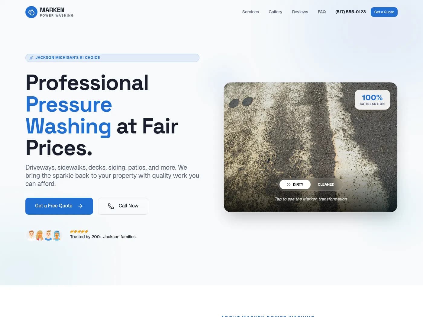 Marken Pressure Wash Website