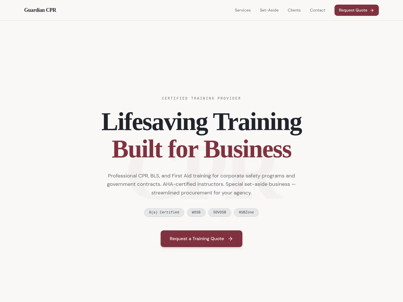 CPR BLS Biz Site