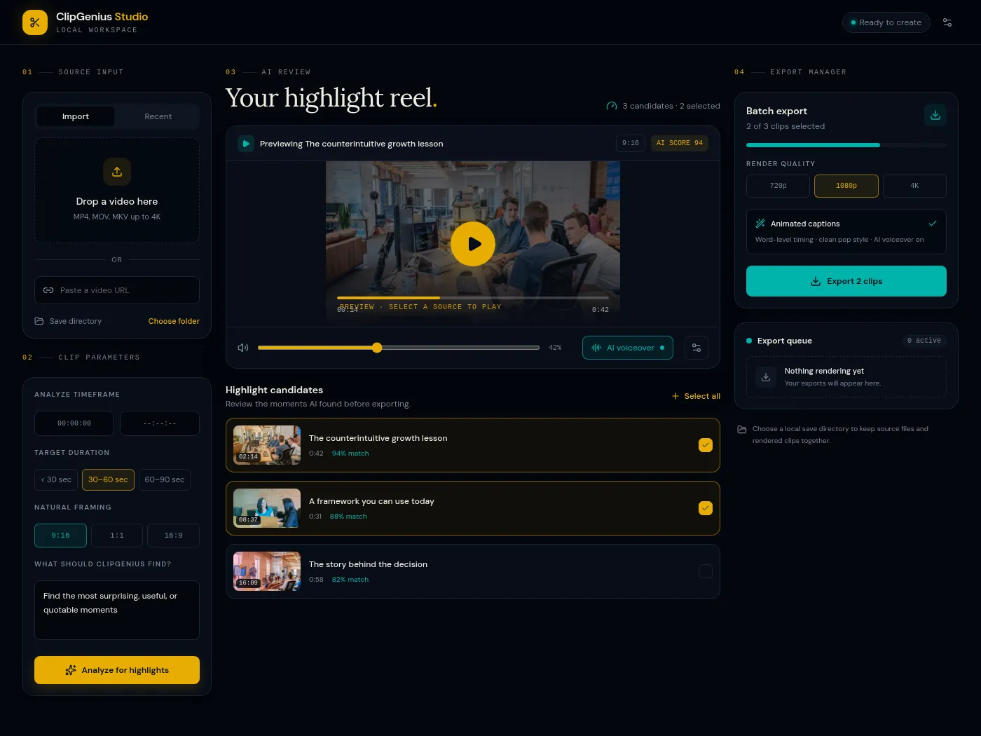 ClipGenius Studio