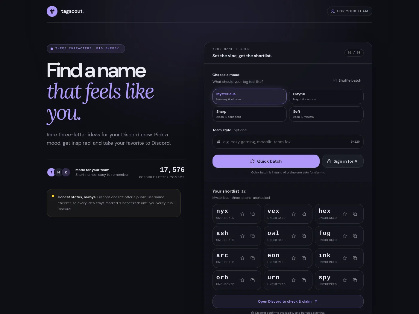 AI Username Finder