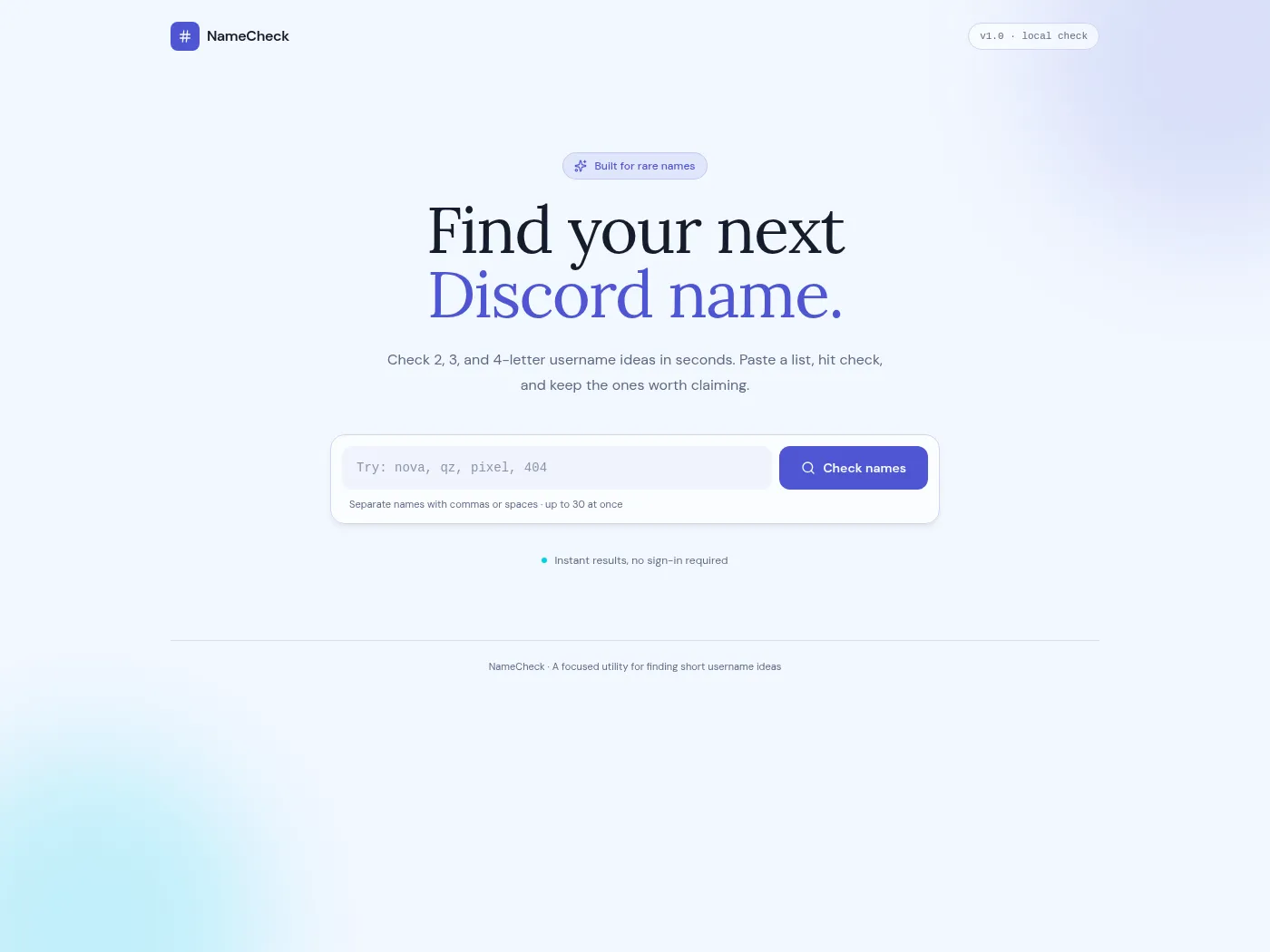 Discord Name Checker
