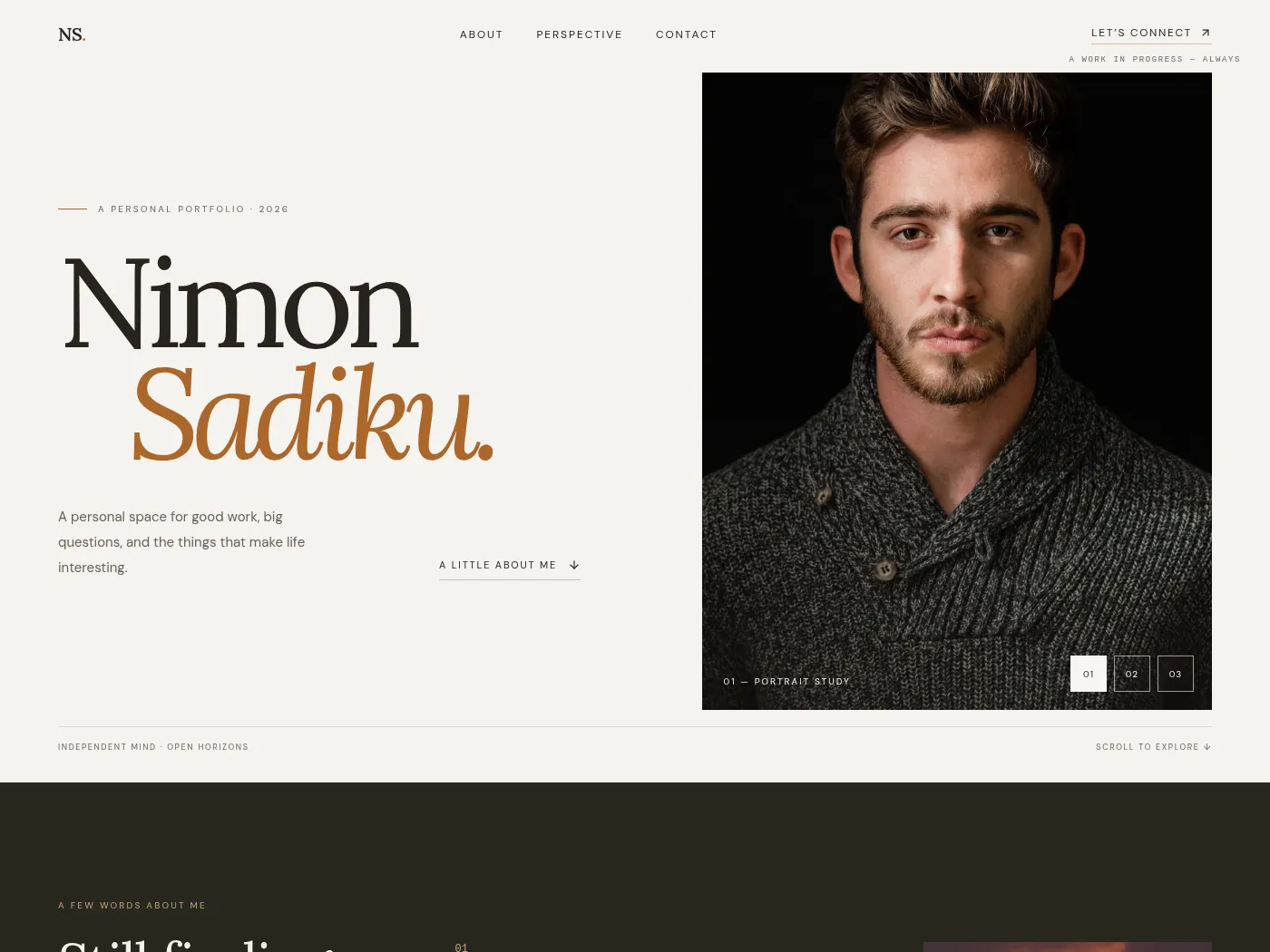 Nimon Sadiku Landing Page