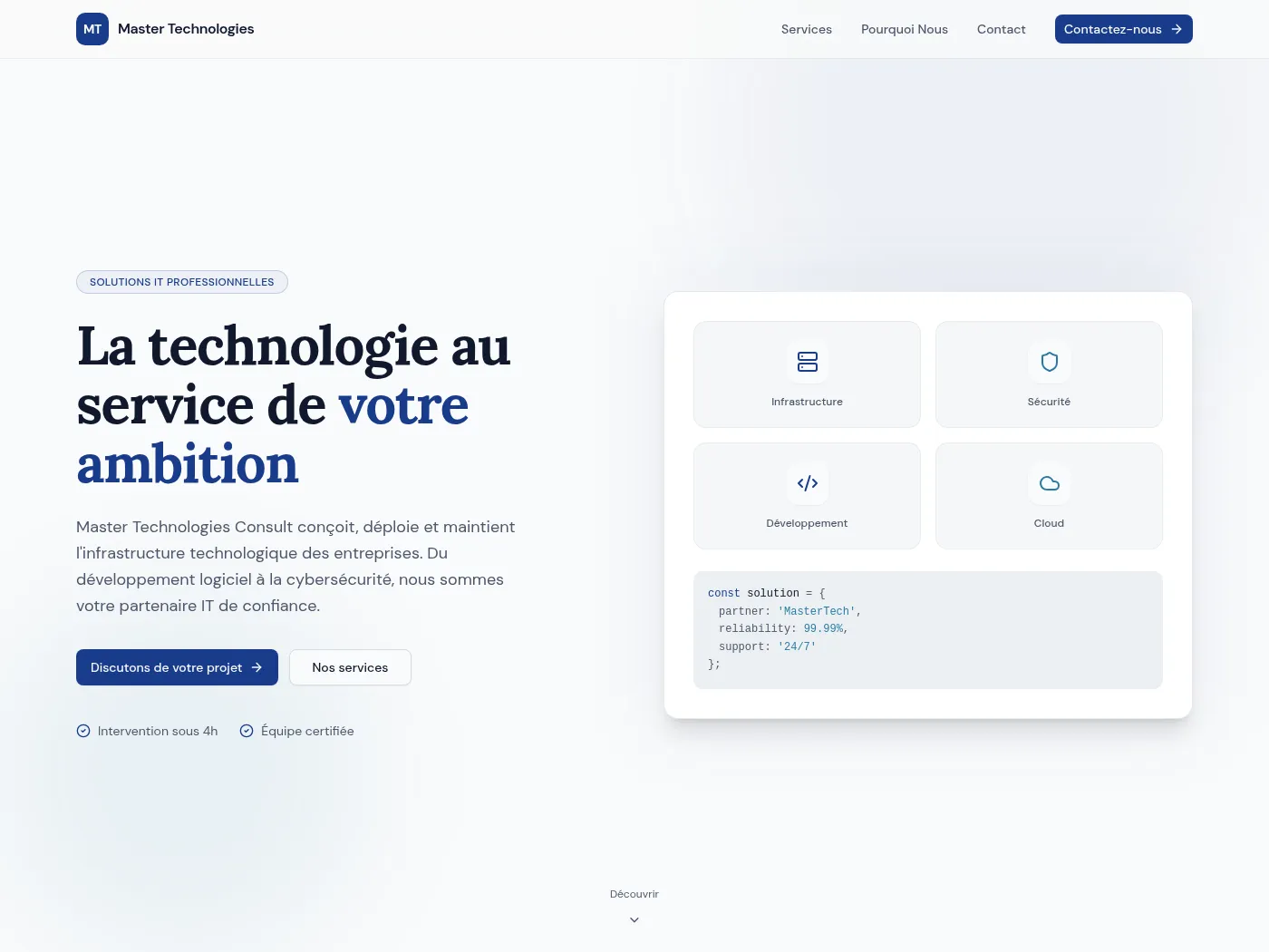 MasterTech IT Solutions Site