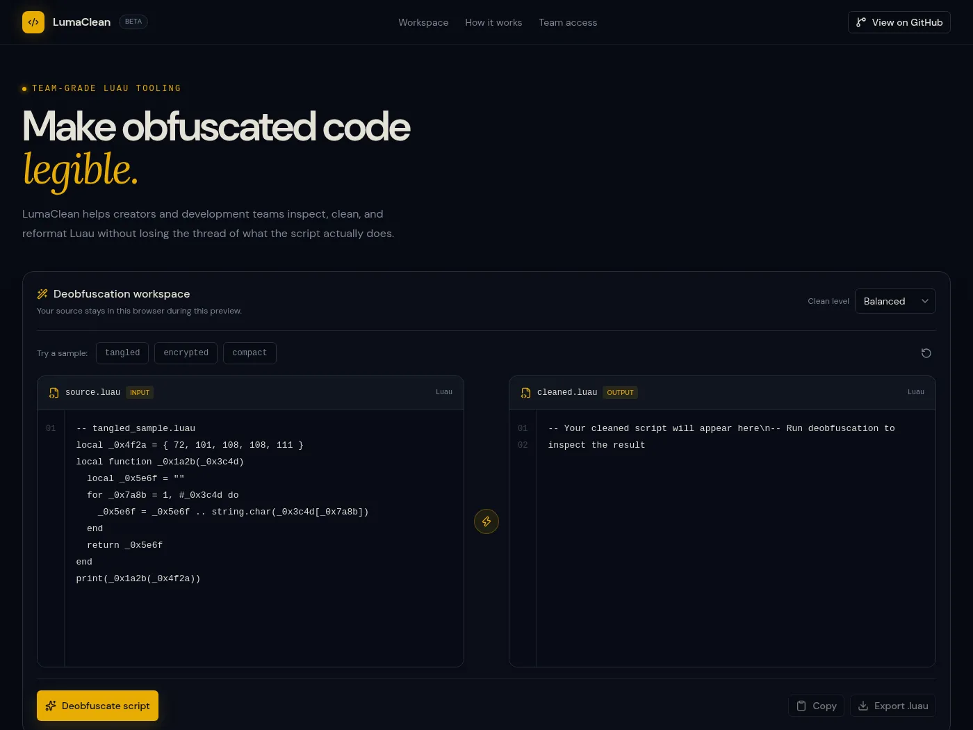 Luau Code Deobfuscator