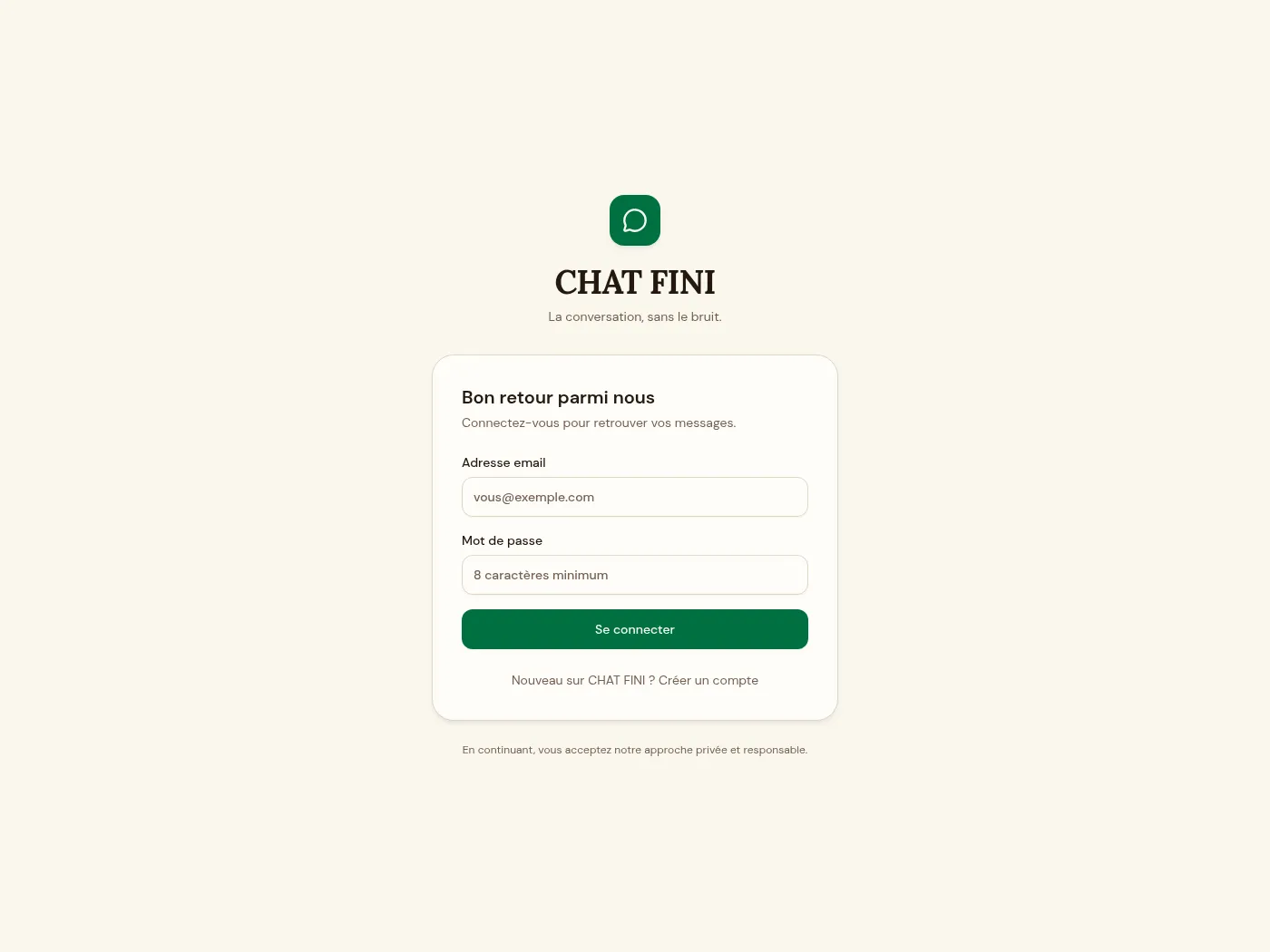 CHAT FINI Messenger MVP