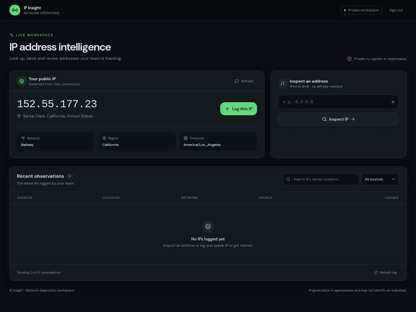 IP Insight Dashboard