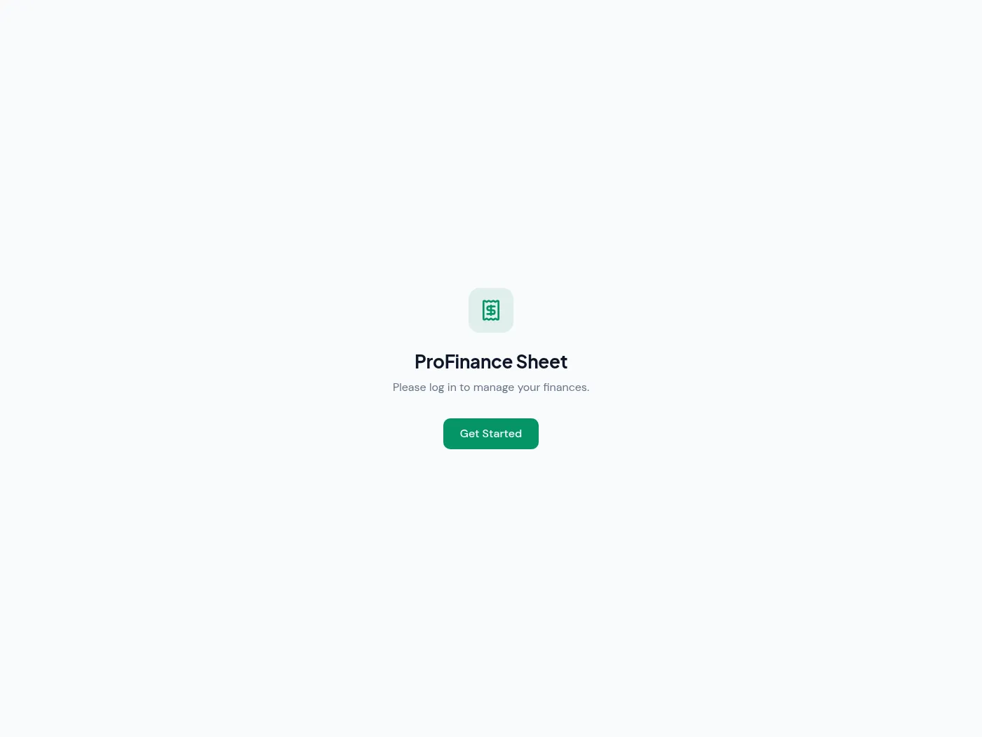 ProFinance Sheet