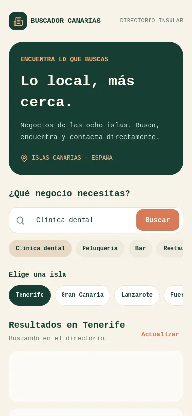 Buscador Negocios Canarias