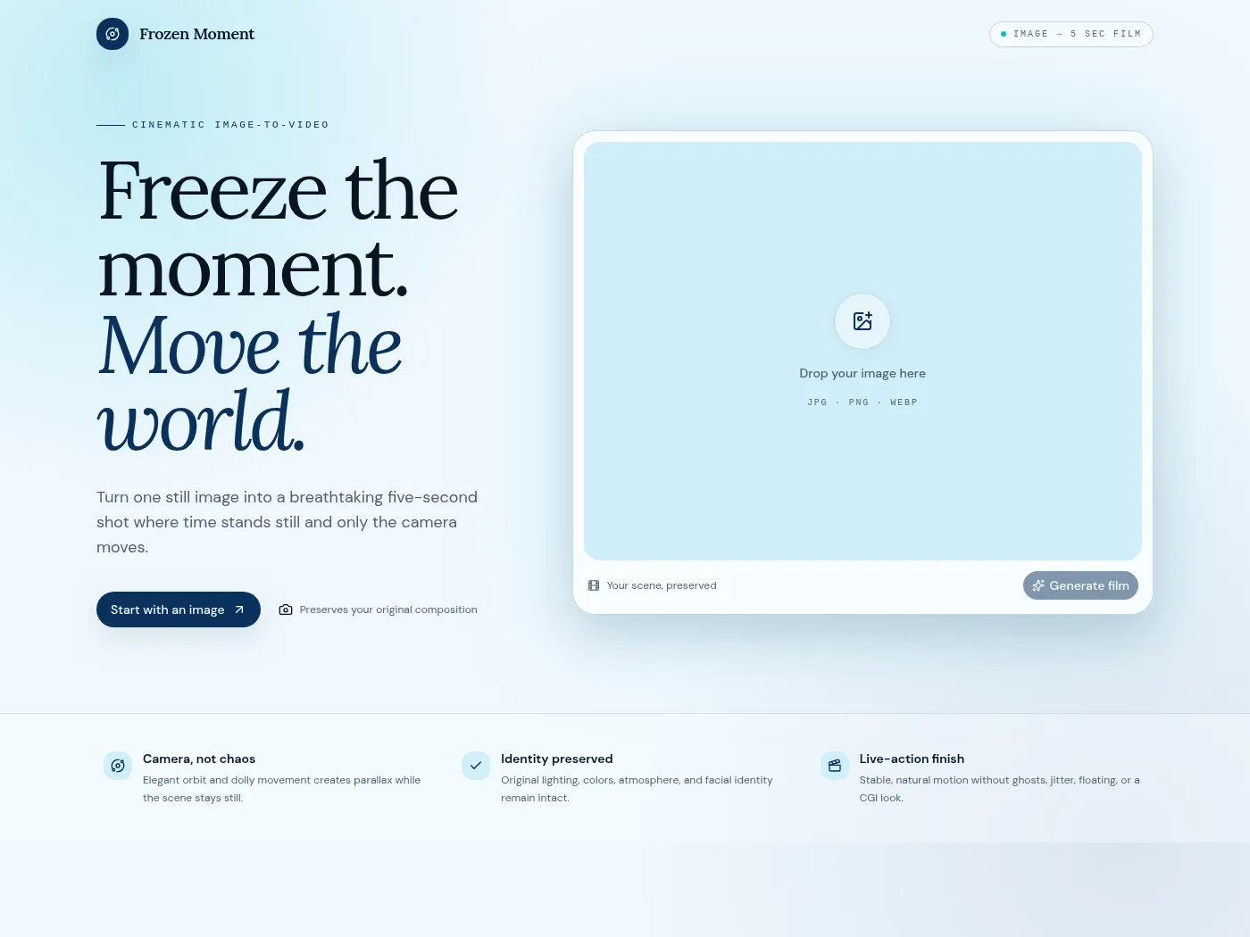Frozen Moment Video Generator