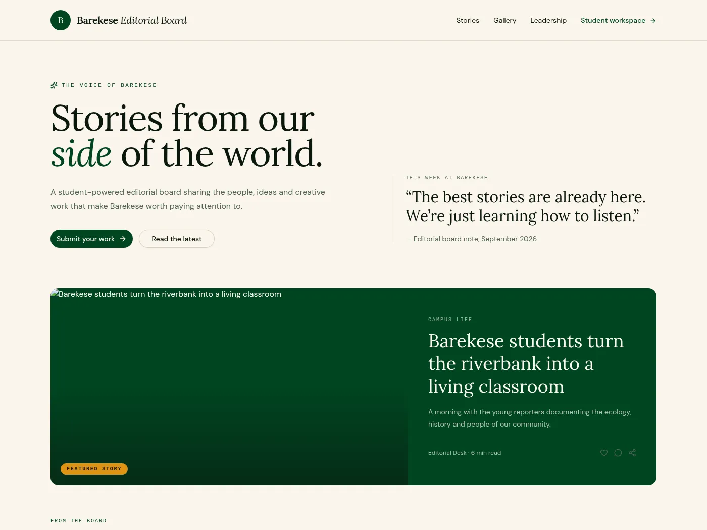 Barekese Editorial Hub