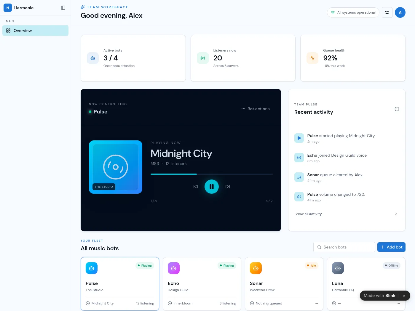 Discord Bot Dashboard