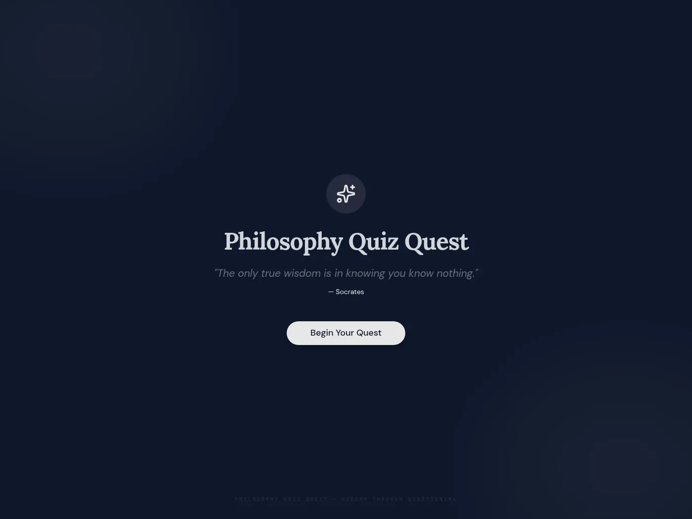 Philosophy Quiz Quest