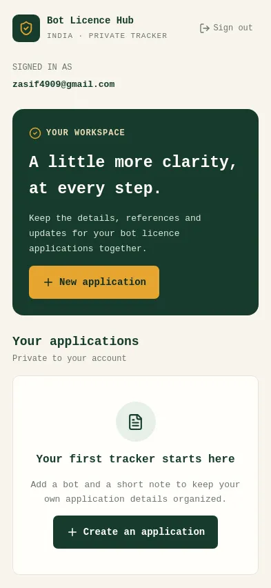 Indian Bot License Hub