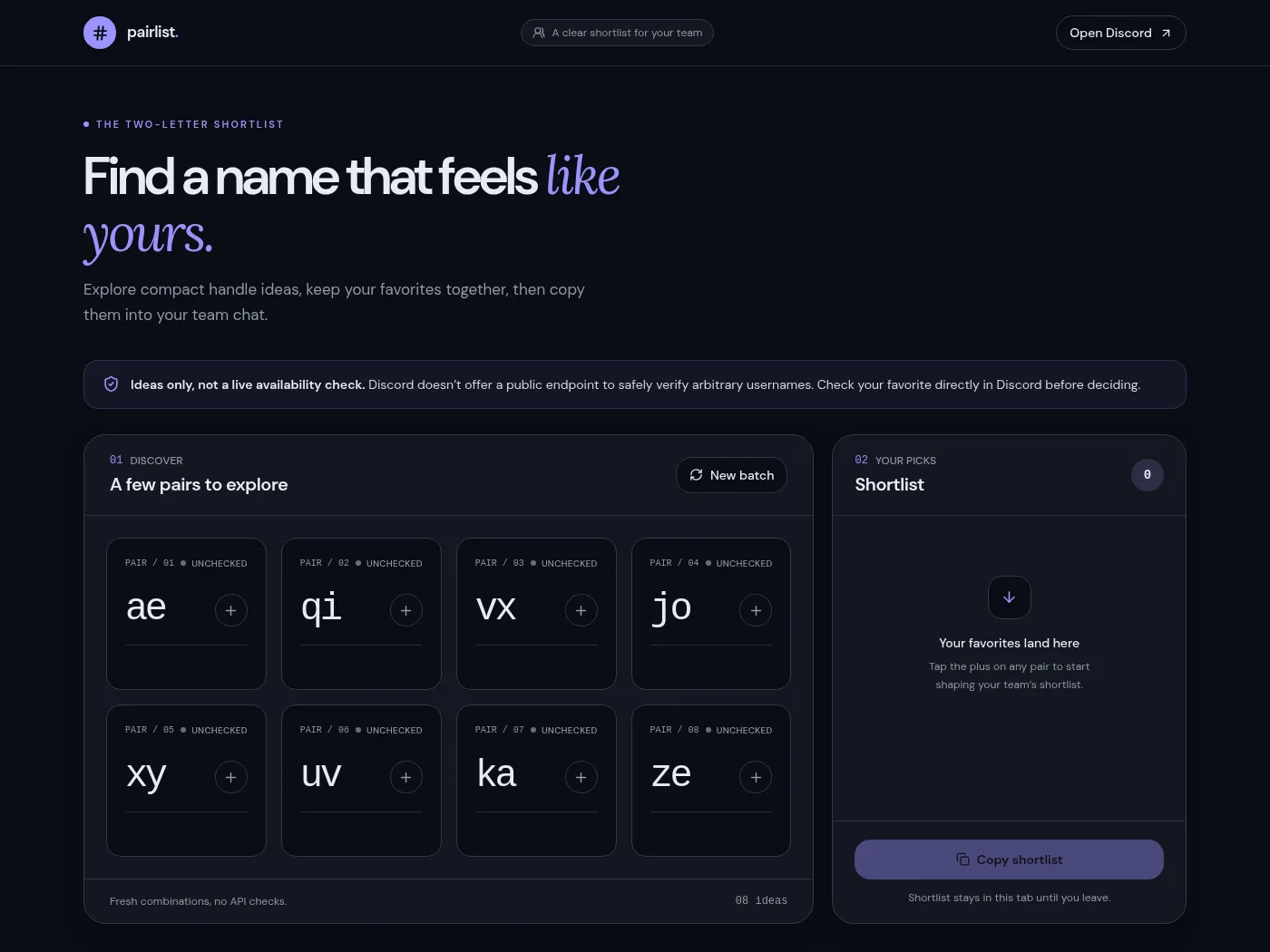 Discord Handle Finder