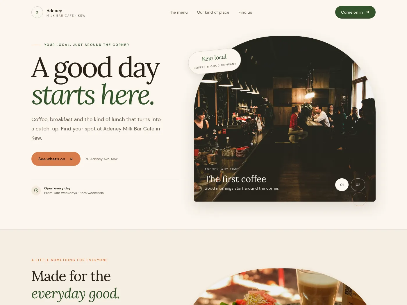 Kew Café Website