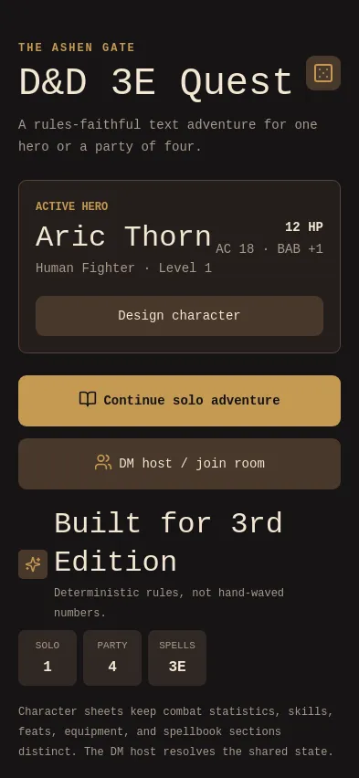 DnD 3E Quest Mobile