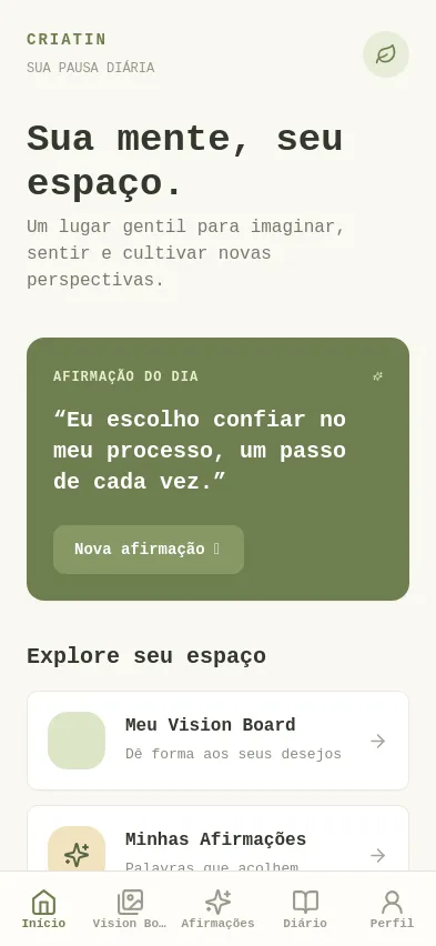 Criatin Self-Discovery App