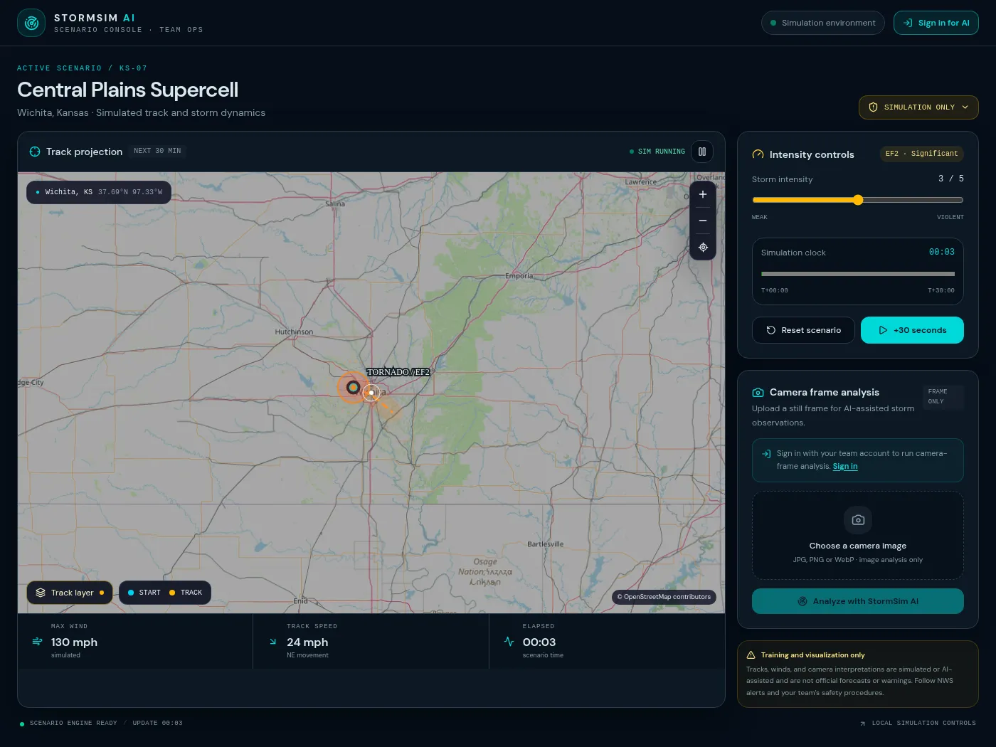 StormSim AI Map