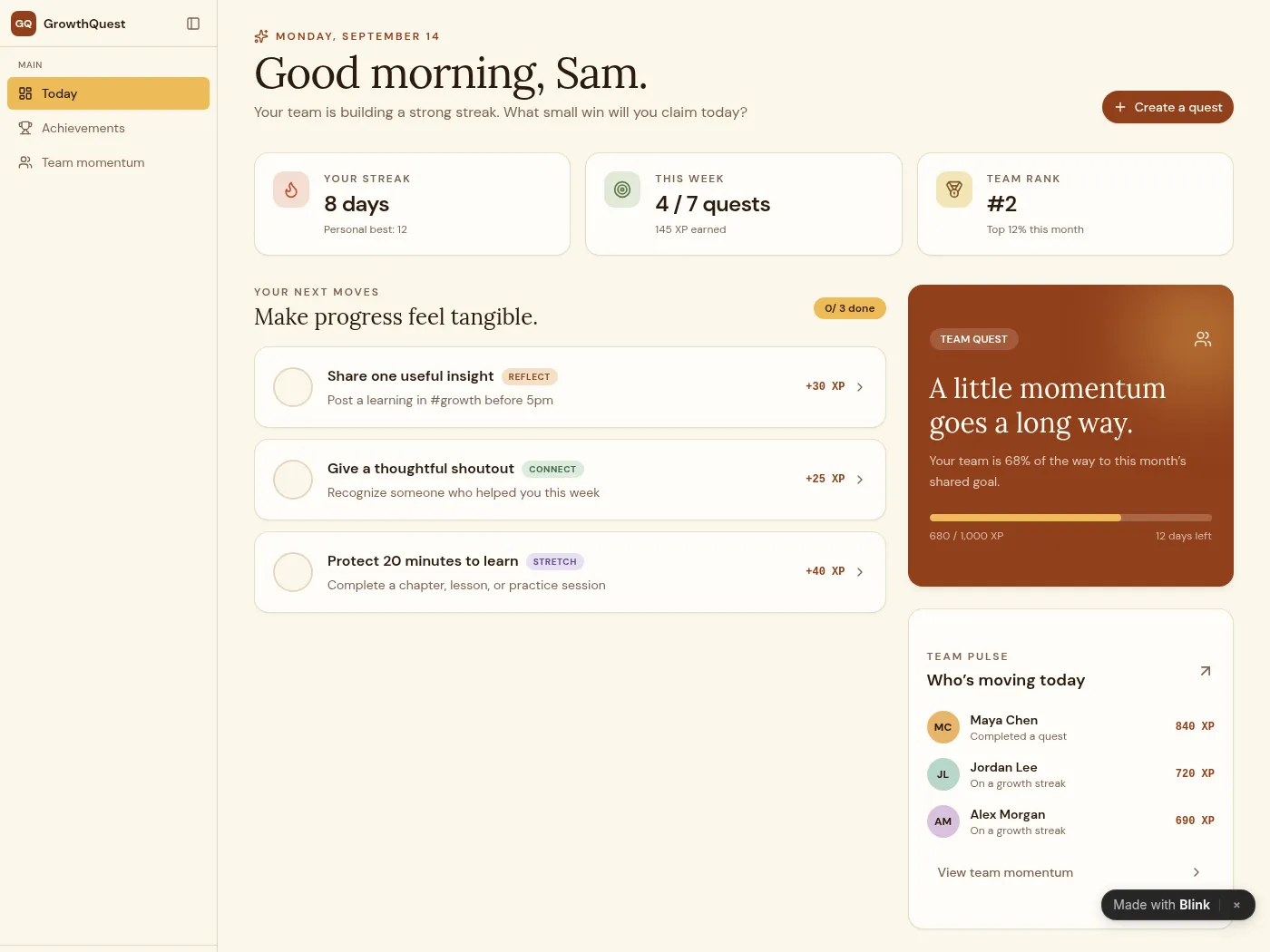 GrowthQuest Tracker