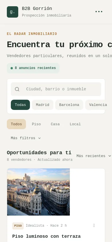 B2B Gorrión Finder