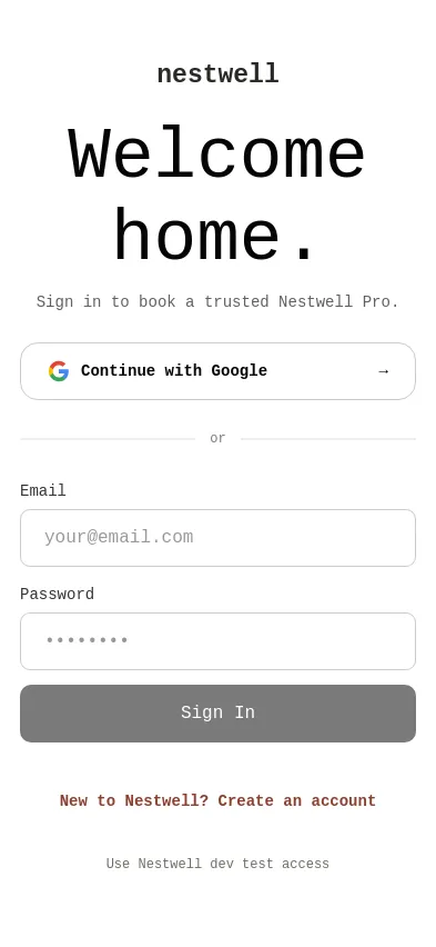 Nestwell Customer App
