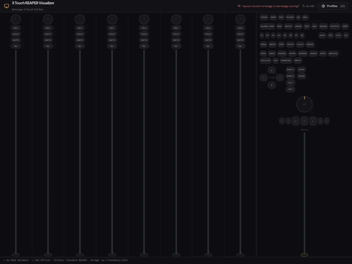 X Touch REAPER Visualizer