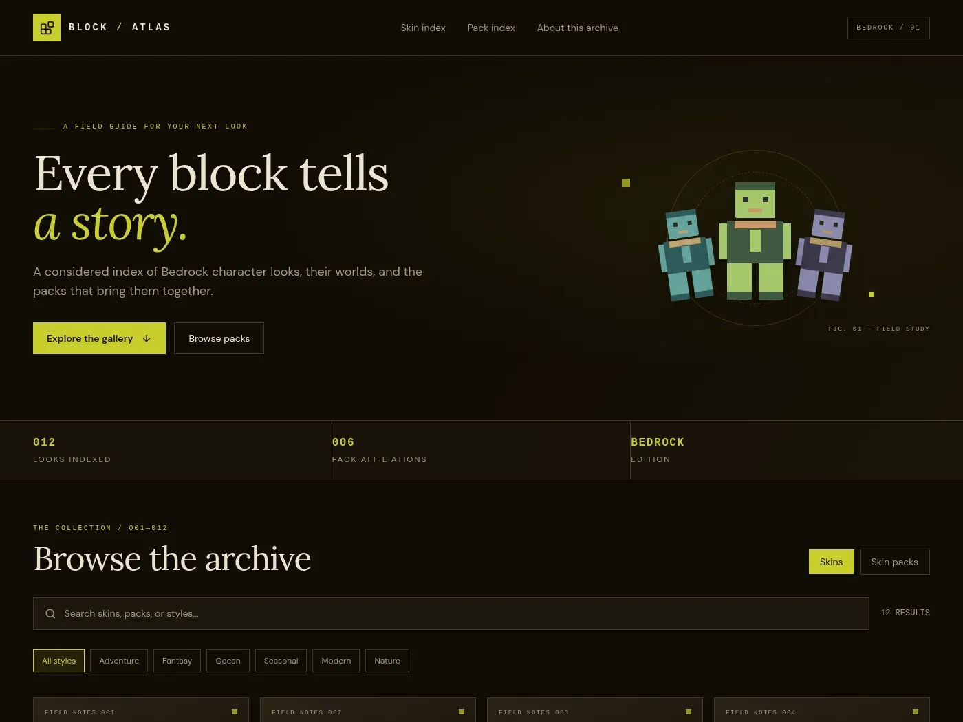 Bedrock Skin Gallery