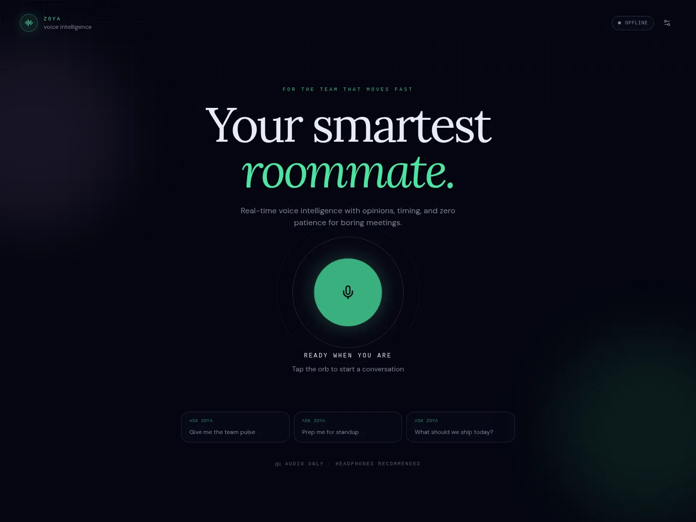 Zoya Voice AI Assistant