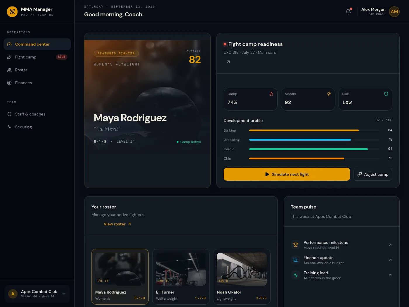 MMA Manager Pro