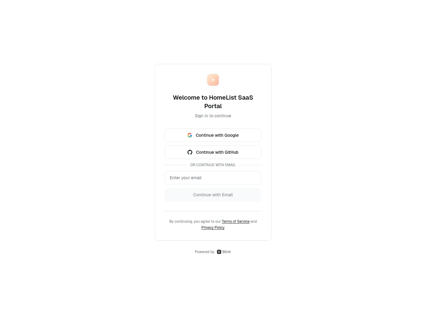 HomeList SaaS Portal