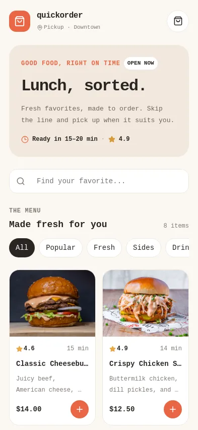 QuickOrder Mobile