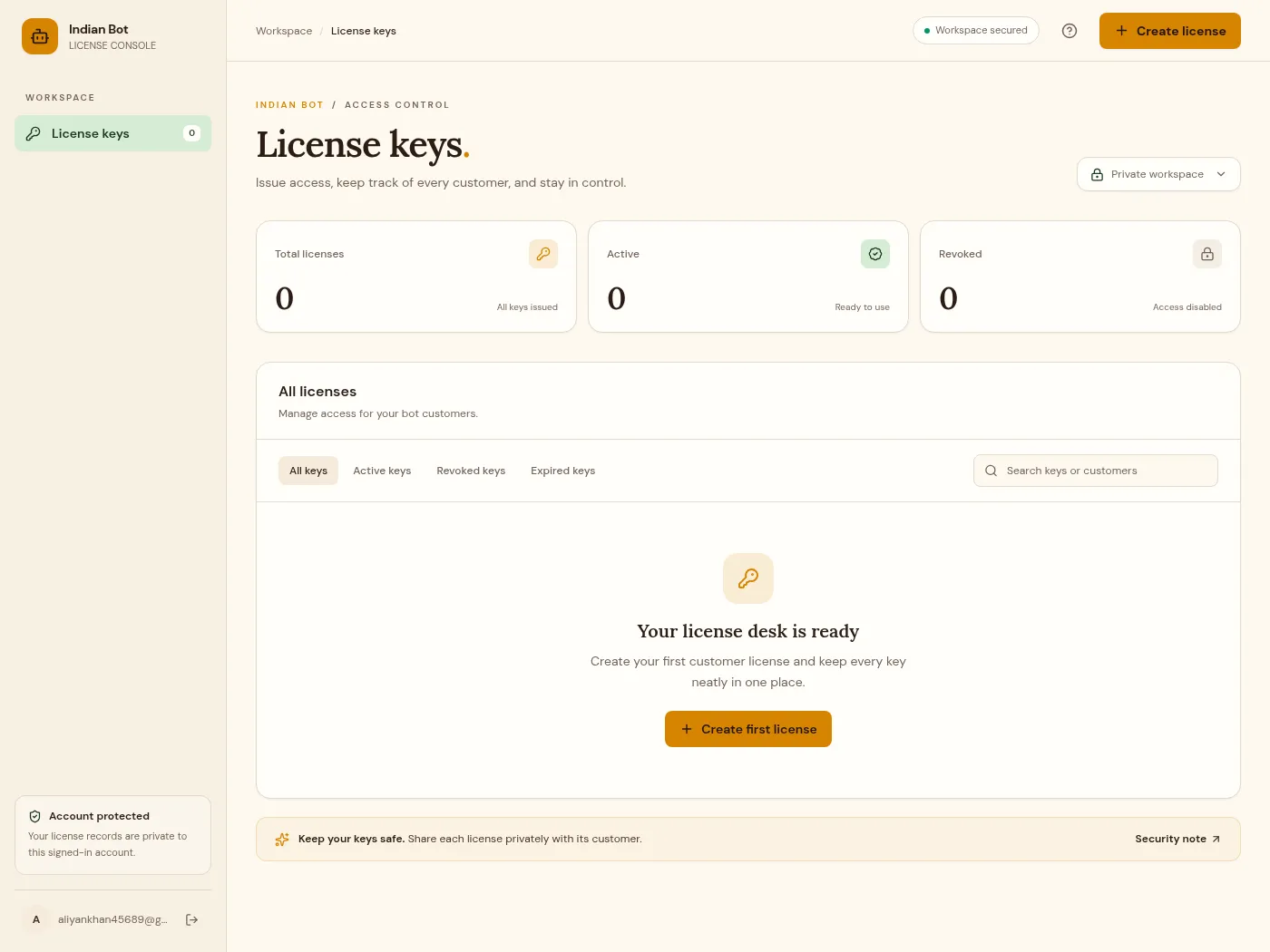 Indian Bot License Portal