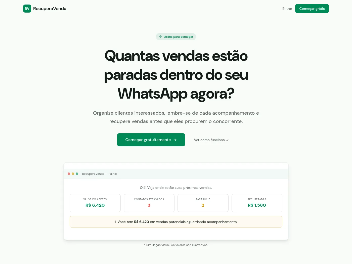 RecuperaVenda SaaS