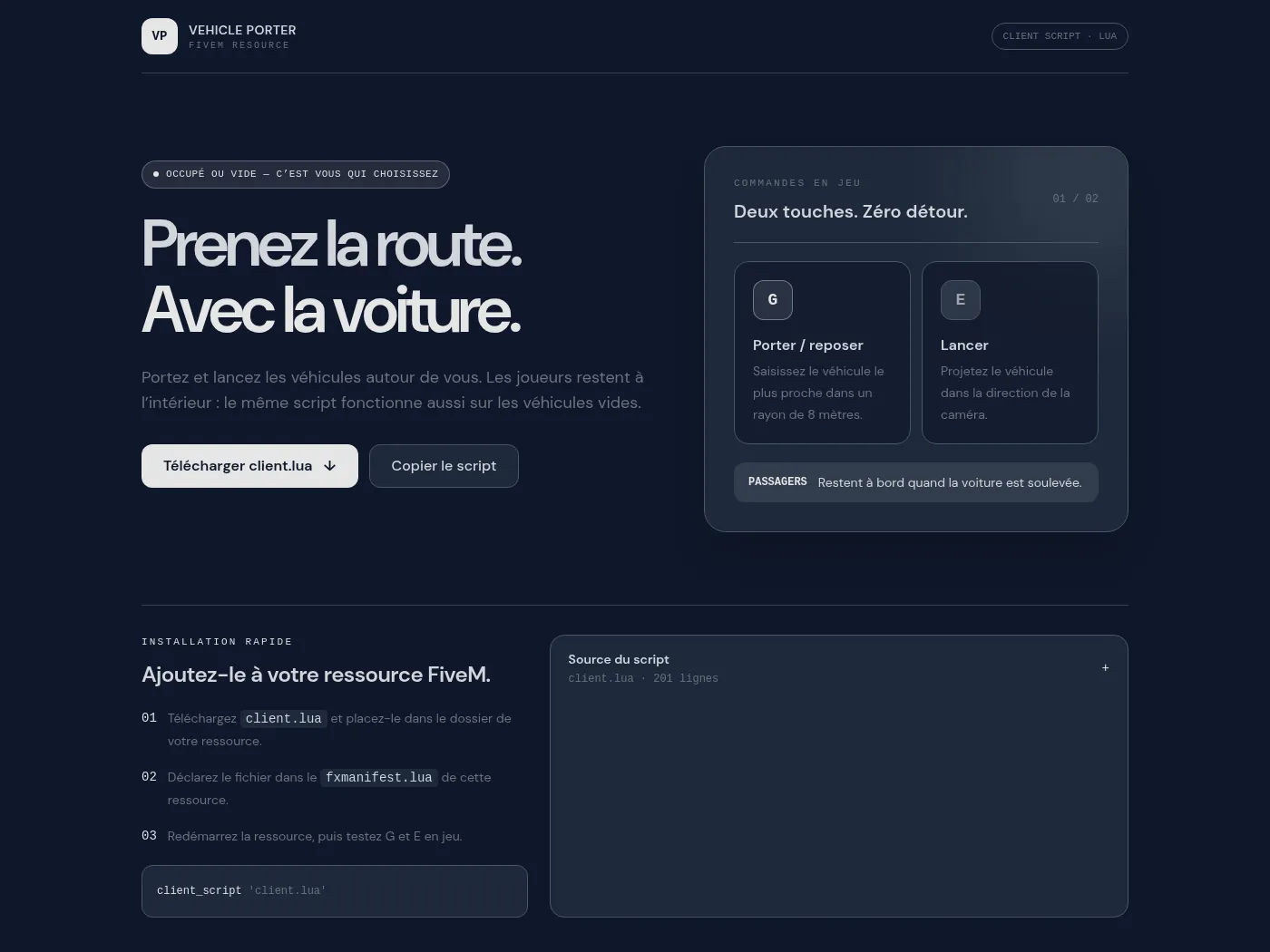 Lua Vehicle Porter