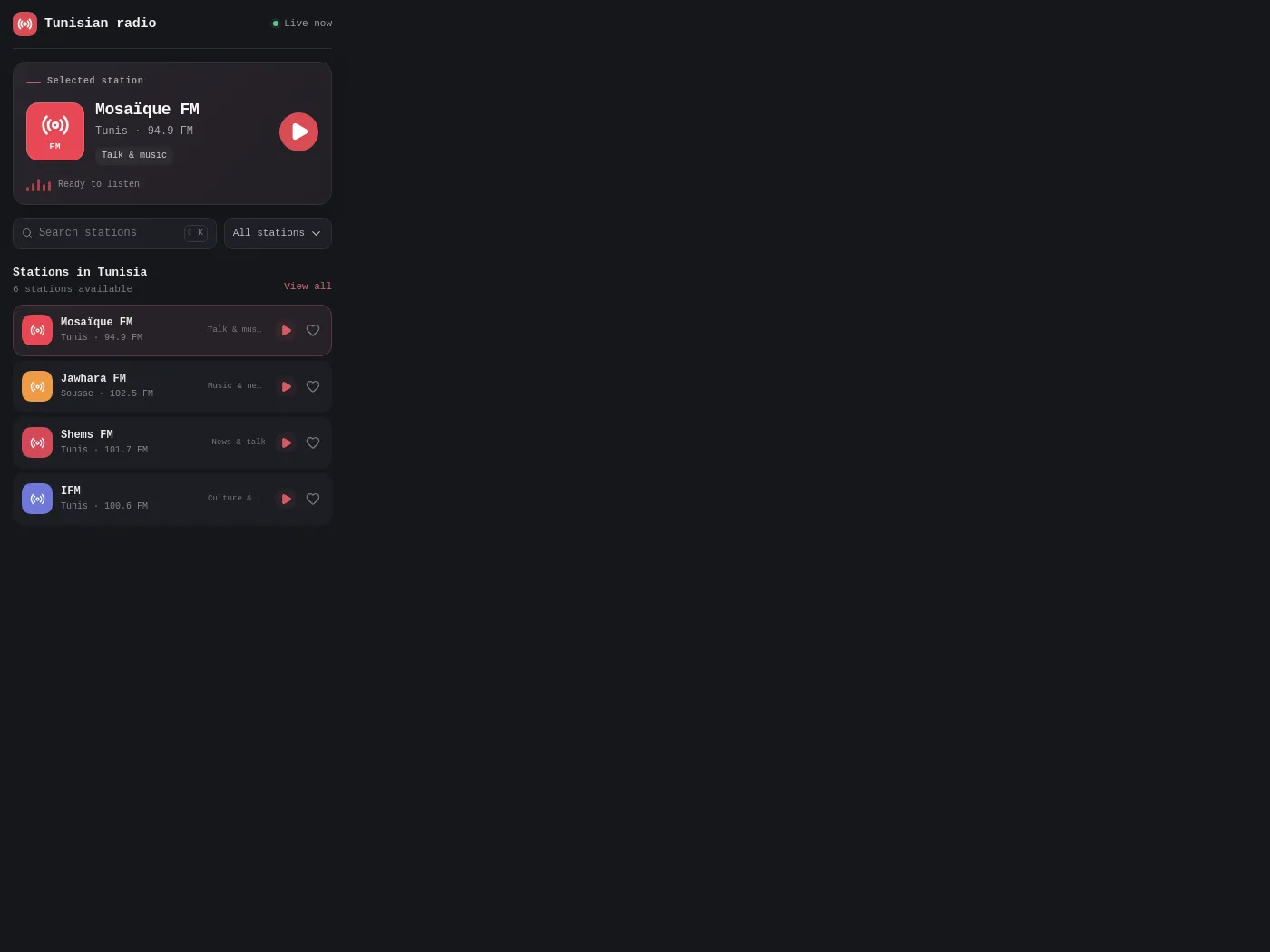 Tunisia Radio Extension