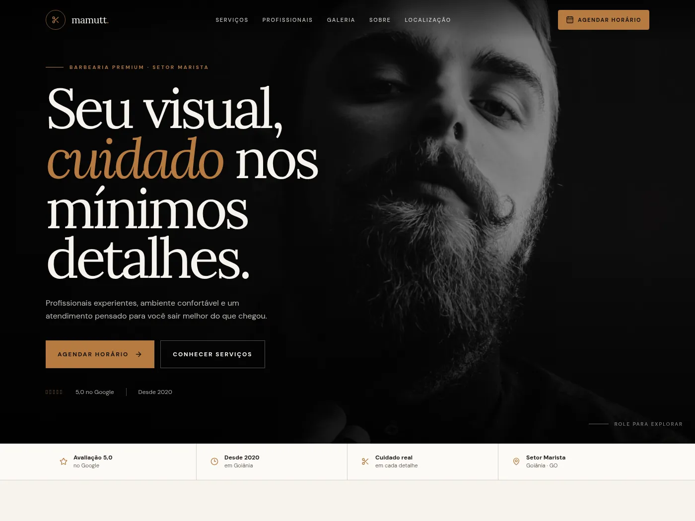 Mamutt Barber Website