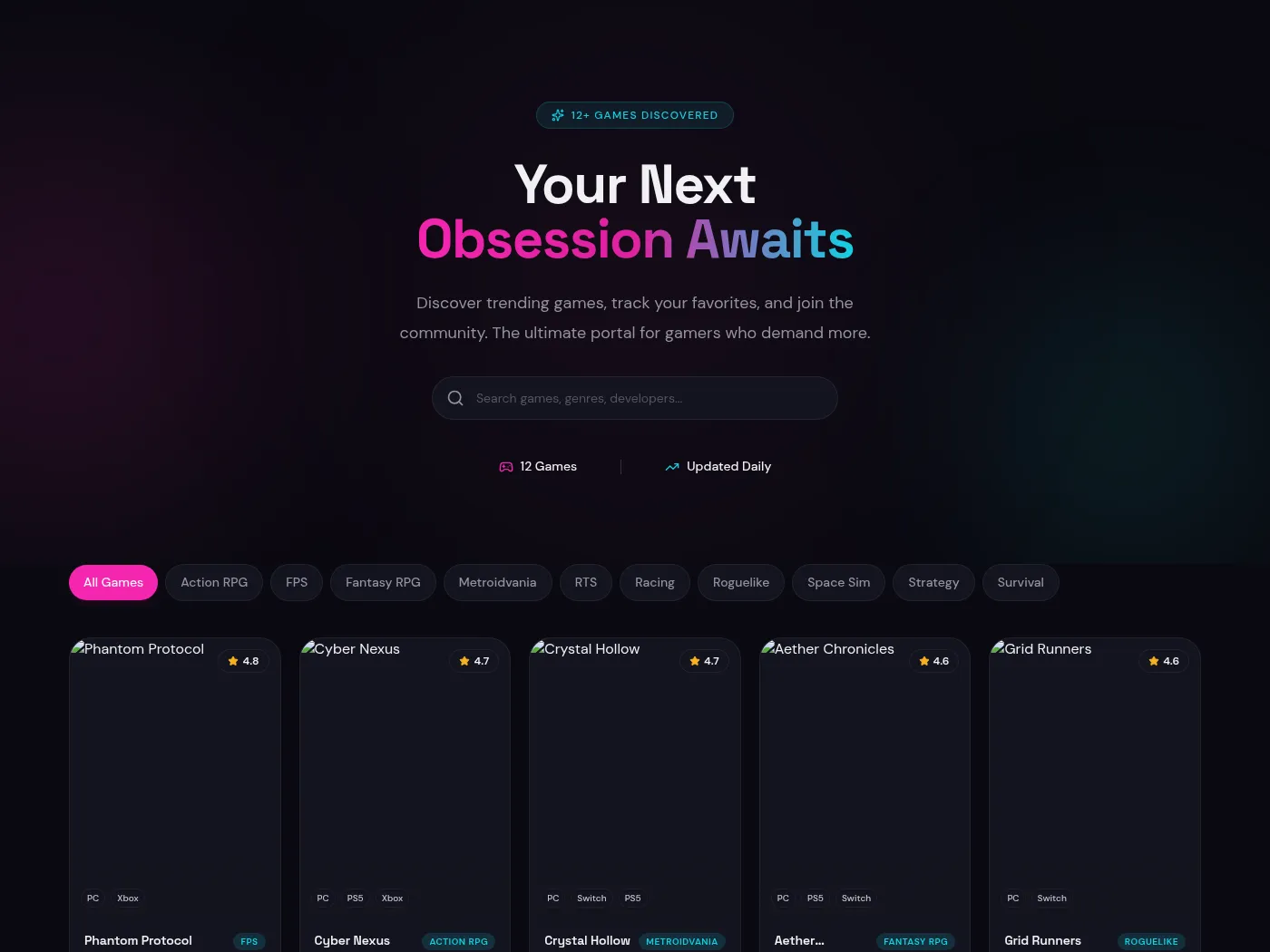 GameHub Portal