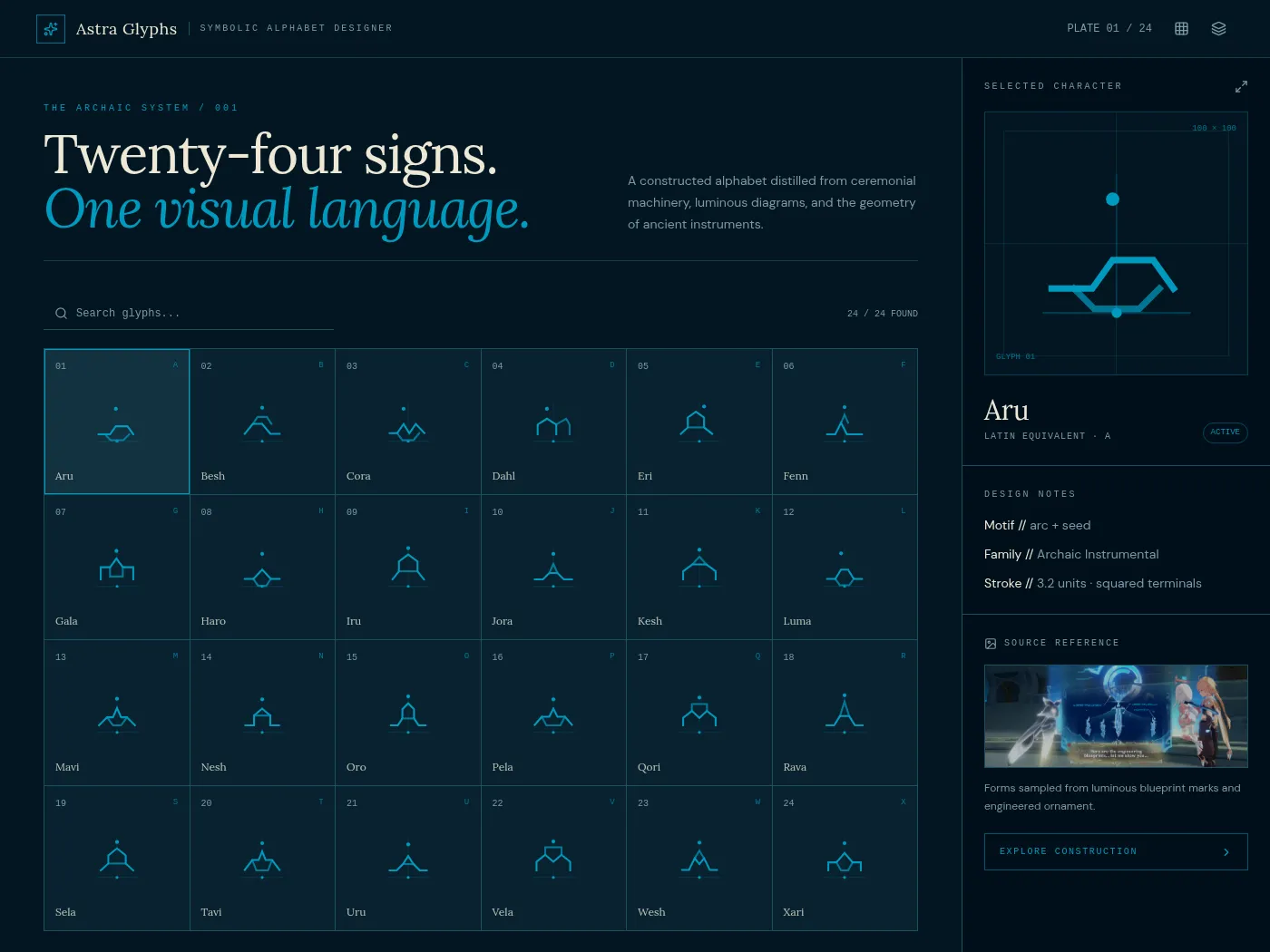 Symbolic Alphabet Designer