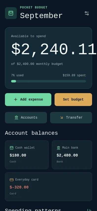 Pocket Budget Tracker