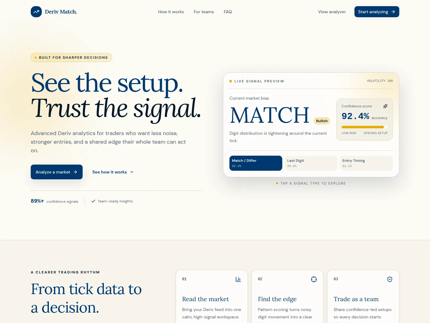 Deriv Match Analyzer